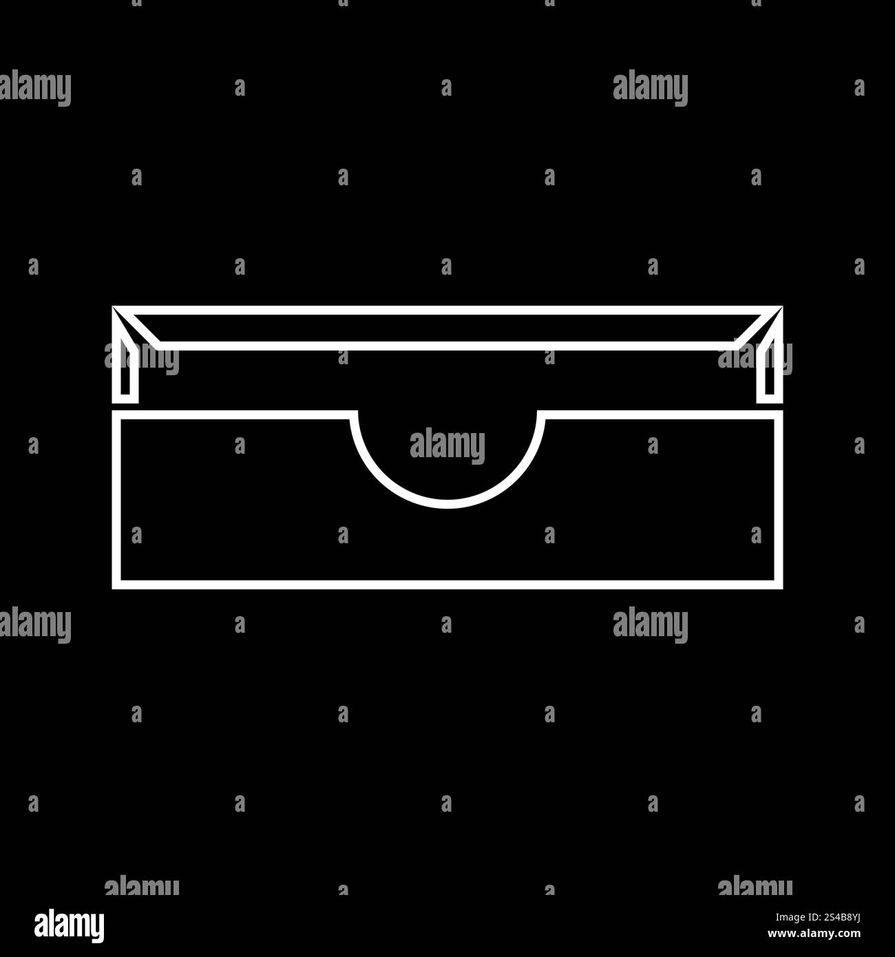 Stationary paper tray white icon Stock Vector Image & Art - Alamy
