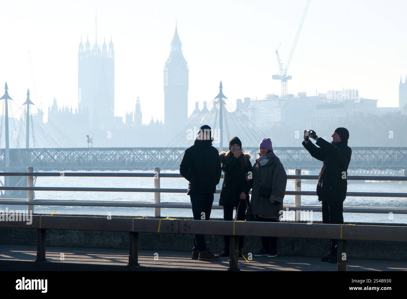 Westminster, London, UK. 11th Jan 2025. UK Weather: freezing cold ...