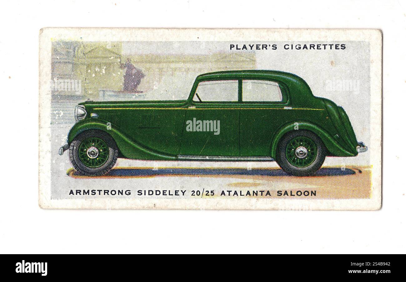 An antique Motor Car cigarette card illustrating an Armstrong Siddeley ...