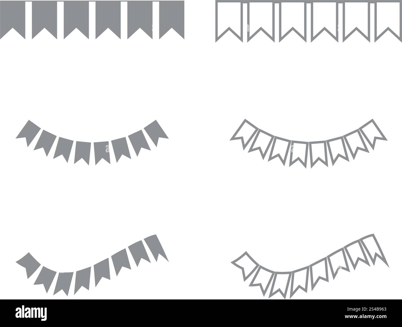 Set triangular ribbon hi-res stock photography and images - Alamy