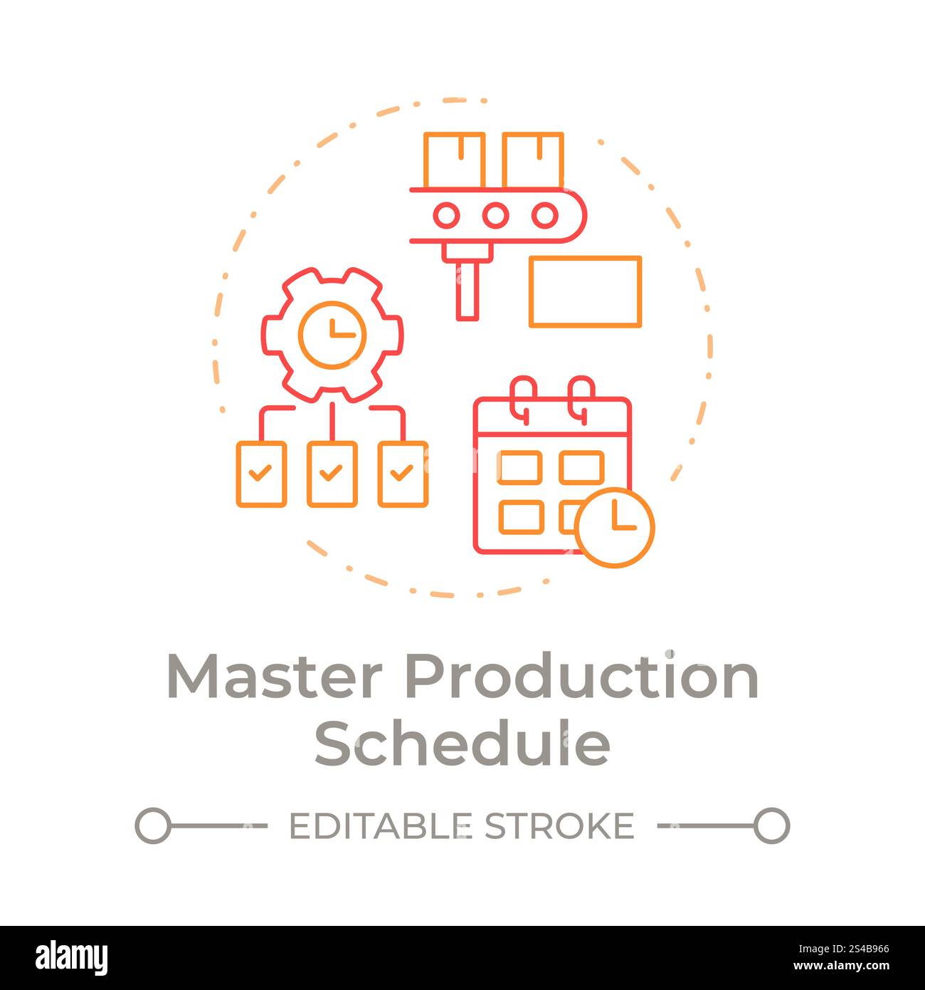 Master production schedule duo tone concept icon Stock Vector Image ...