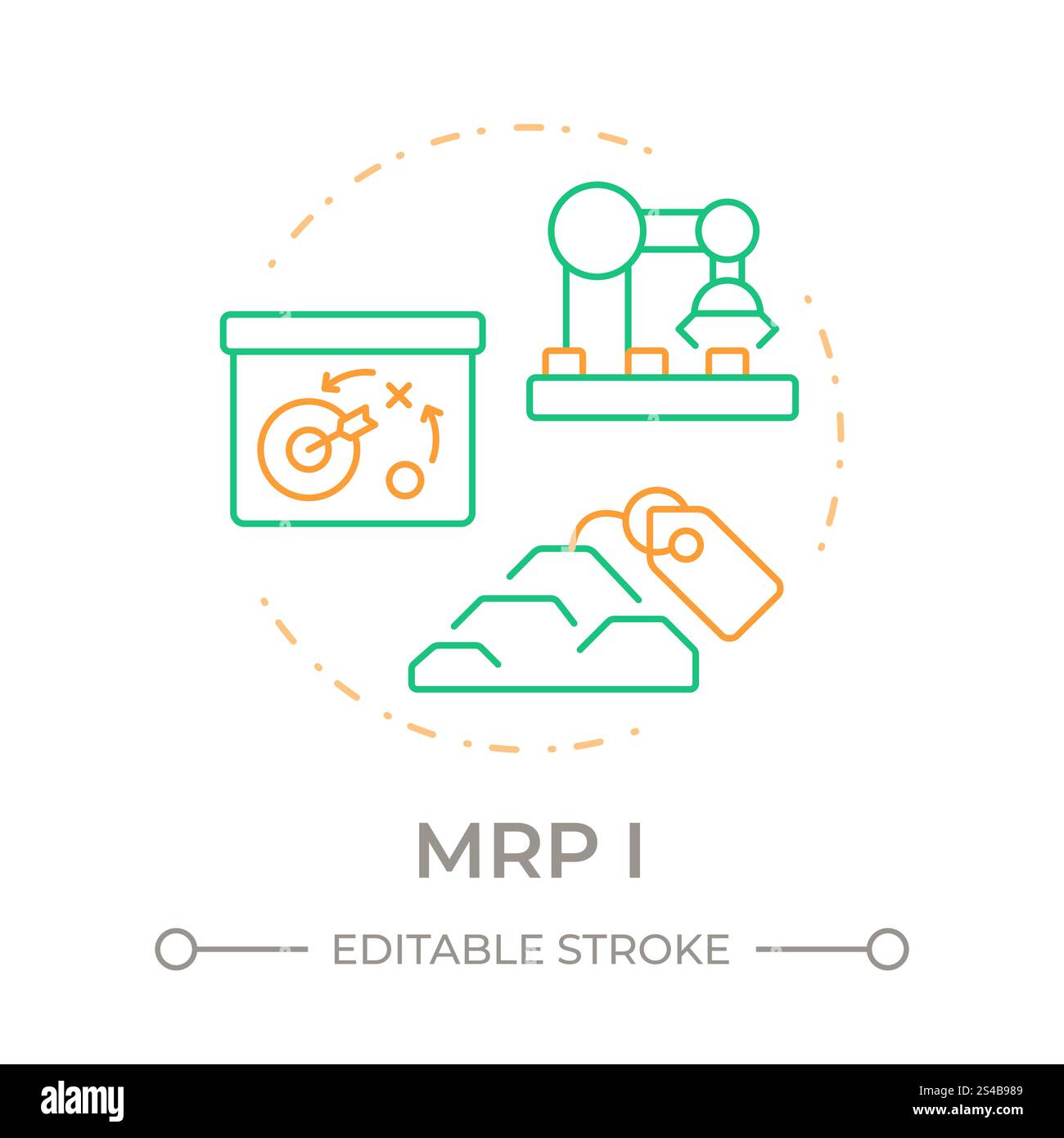 Material requirements planning duo tone concept icon Stock Vector Image ...