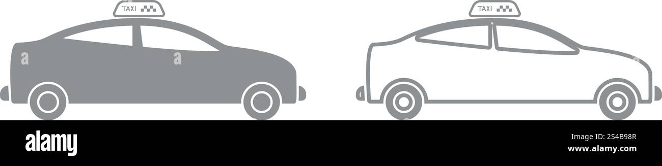 Grey taxi Cut Out Stock Images & Pictures - Alamy