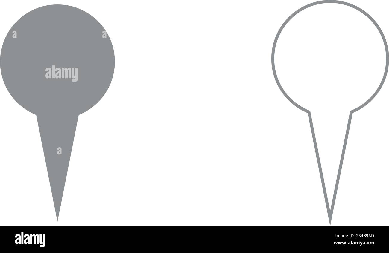 Location indicator or pin grey set icon Stock Vector Image & Art - Alamy