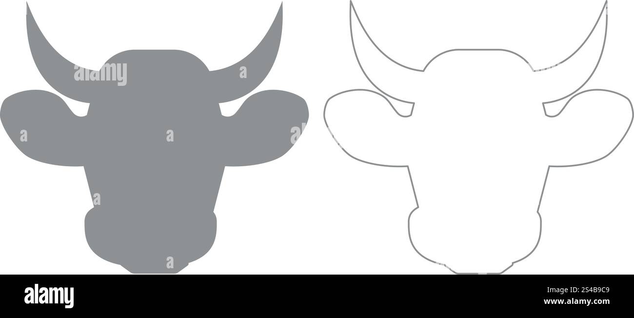 Grey cow head Cut Out Stock Images & Pictures - Alamy