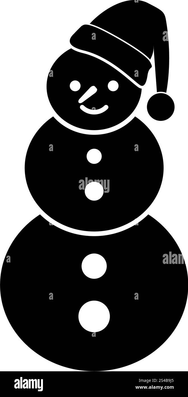 Snowman black icon Stock Vector Image & Art - Alamy