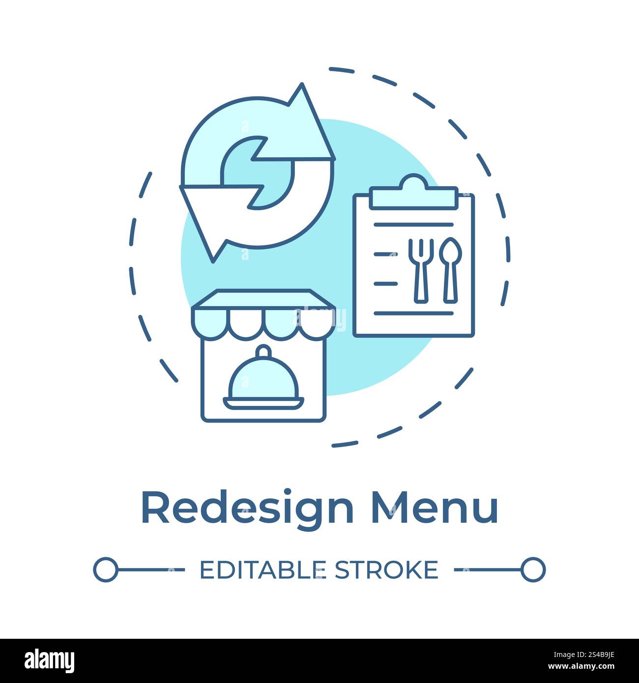Redesign menu soft blue concept icon Stock Vector Image & Art - Alamy