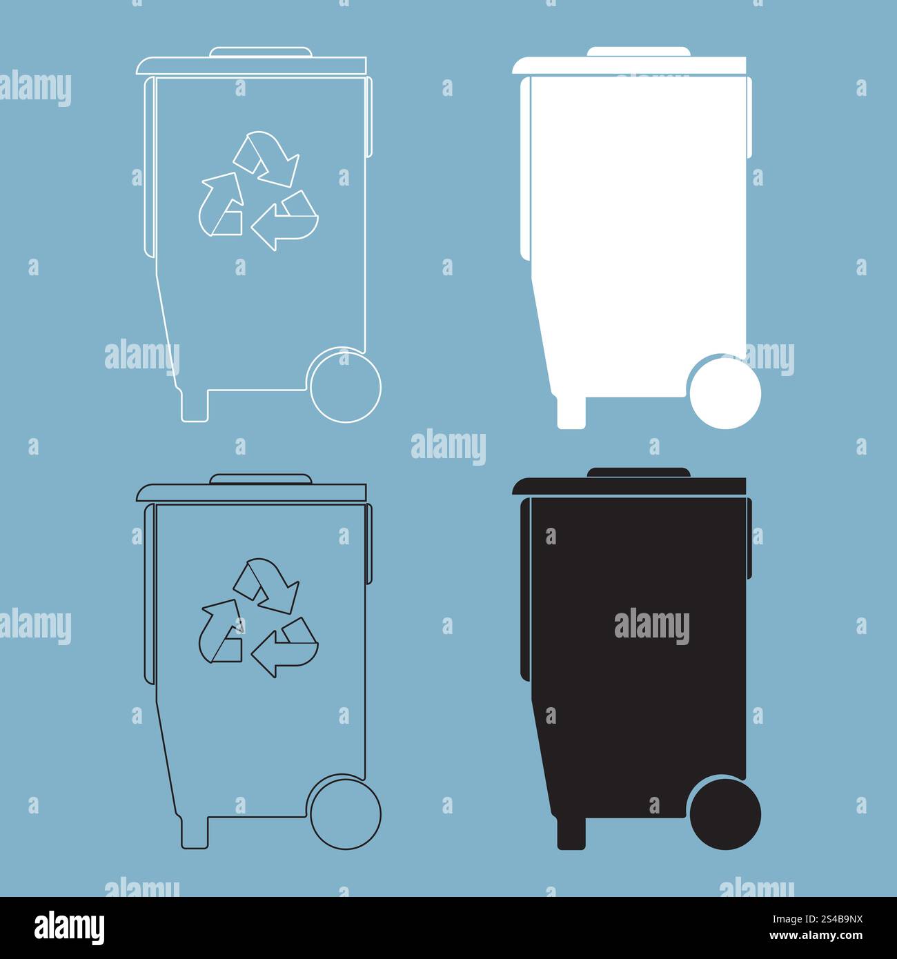 Refuse bin with arrows utilization icon .. Refuse bin with arrows ...