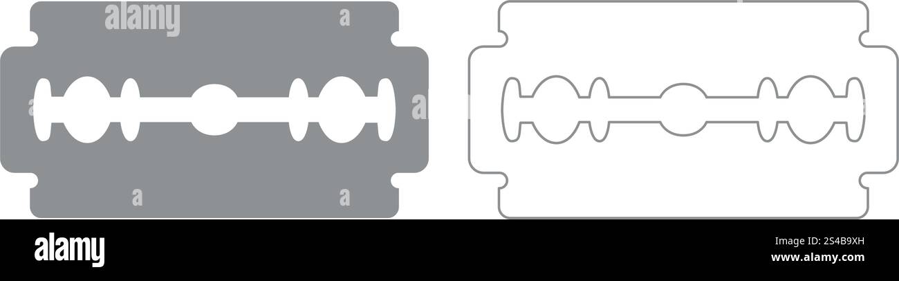 Blade razor grey set icon Stock Vector Image & Art - Alamy