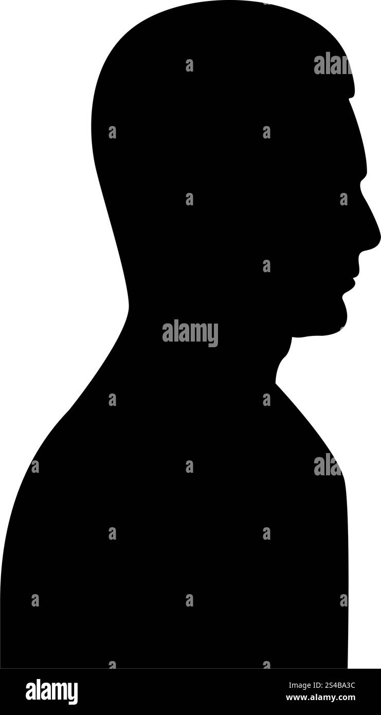 Portrait side profile head Black and White Stock Photos & Images - Alamy