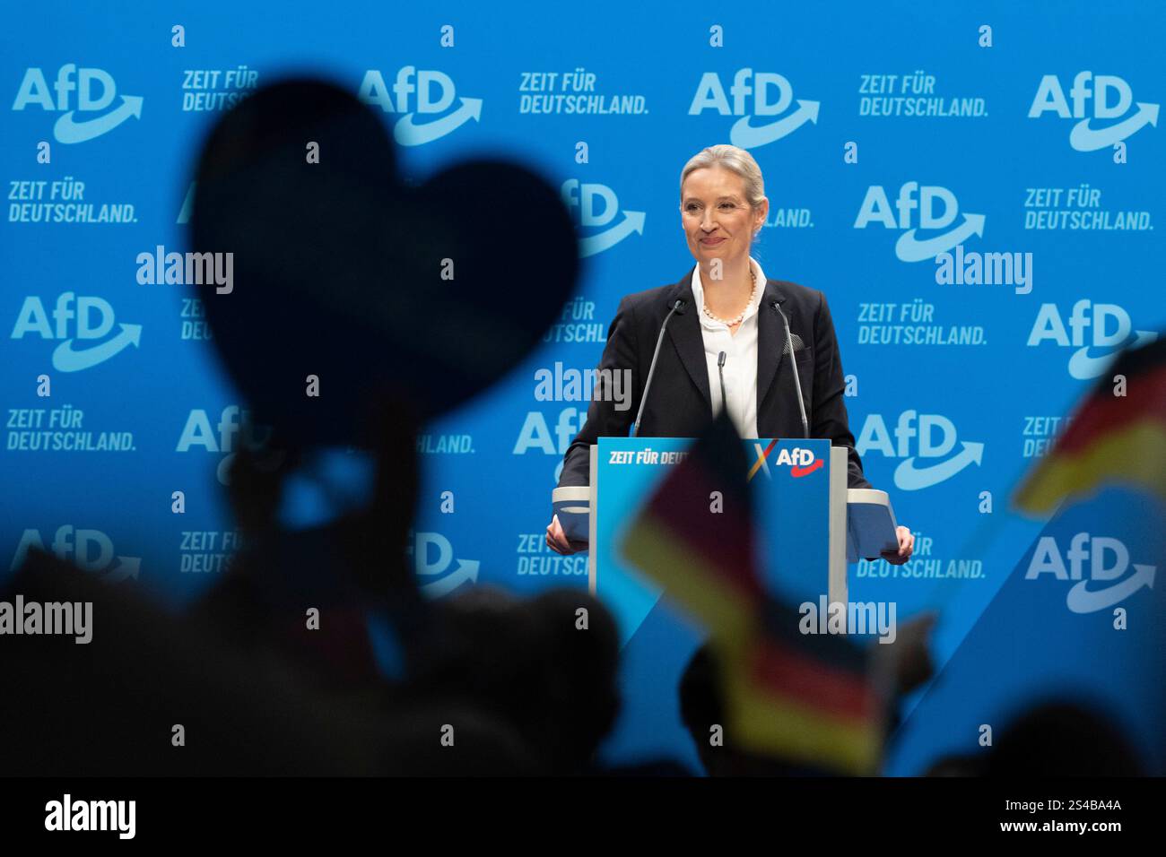 Riesa, Germany. 11th Jan, 2025. Alice Weidel, AfD national chairwoman ...