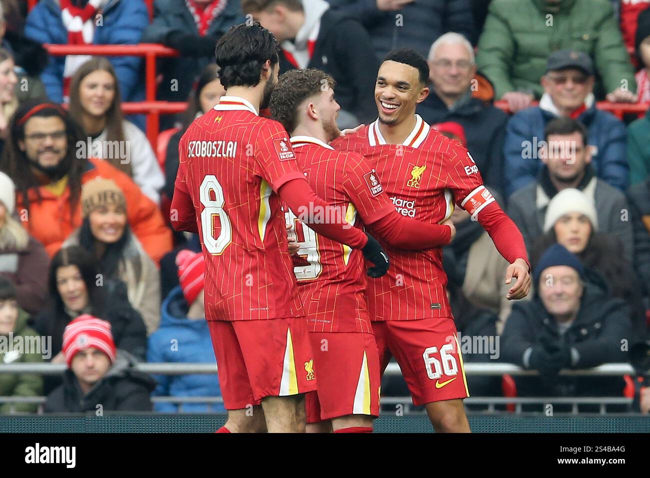 Liverpool, UK. 11th Jan, 2025. Trent Alexander-Arnold of Liverpool (66 ...