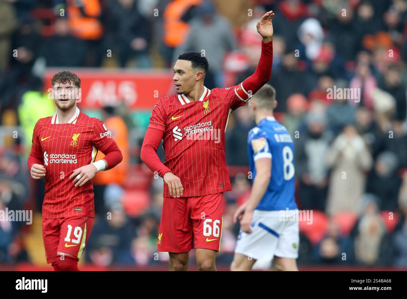 Liverpool, UK. 11th Jan, 2025. Trent Alexander-Arnold of Liverpool (66 ...