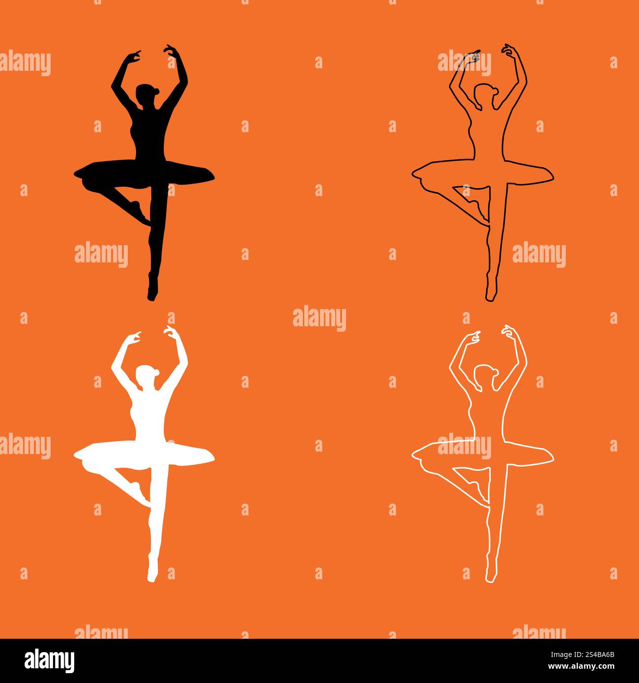 Ballet dancer set icon Stock Vector Image & Art - Alamy