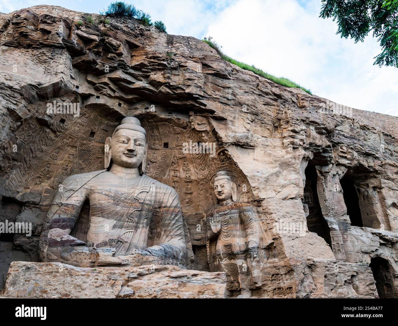 Stunning giant Buddha in Yungang grottoes, ancient buddhist temple in ...