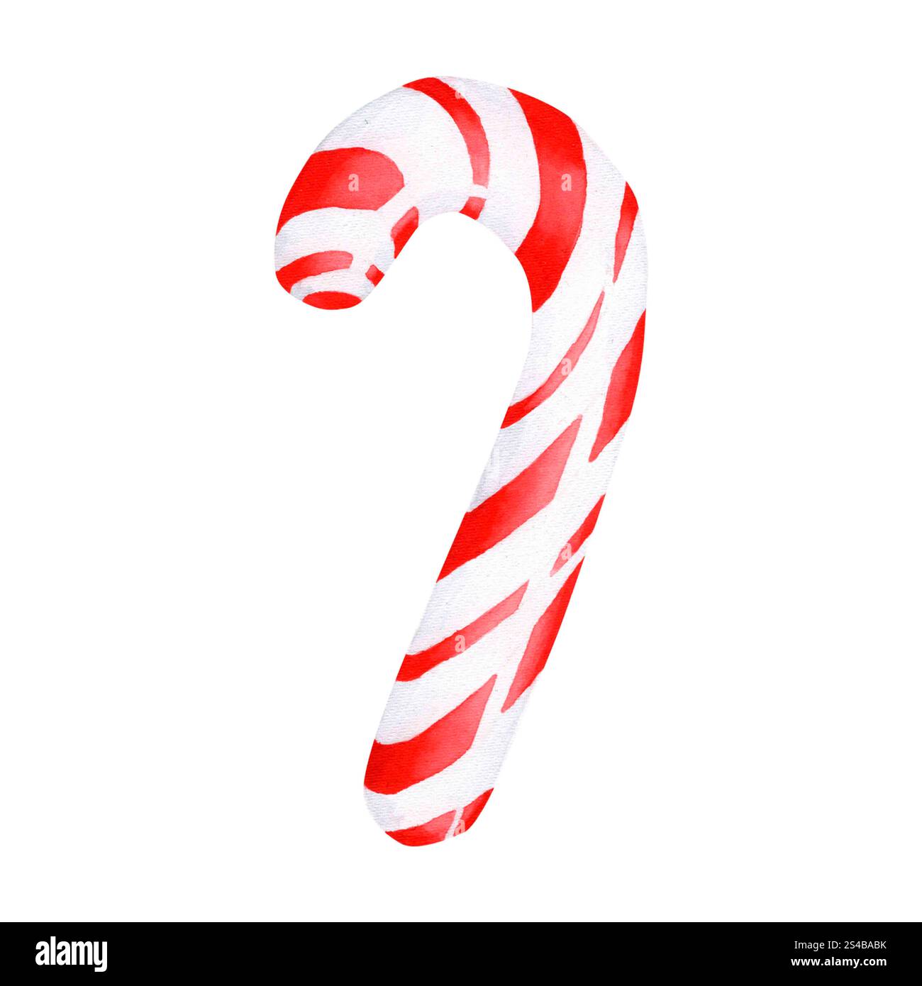 Watercolor illustration of Chupa Chups New Year's lollipop. Botanical ...