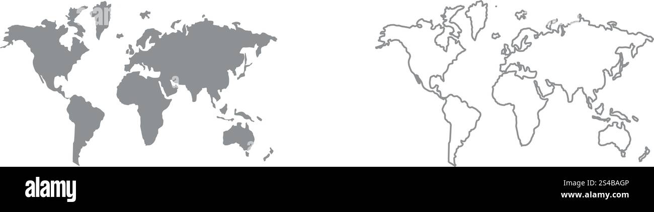 World map set icon Stock Vector Image & Art - Alamy