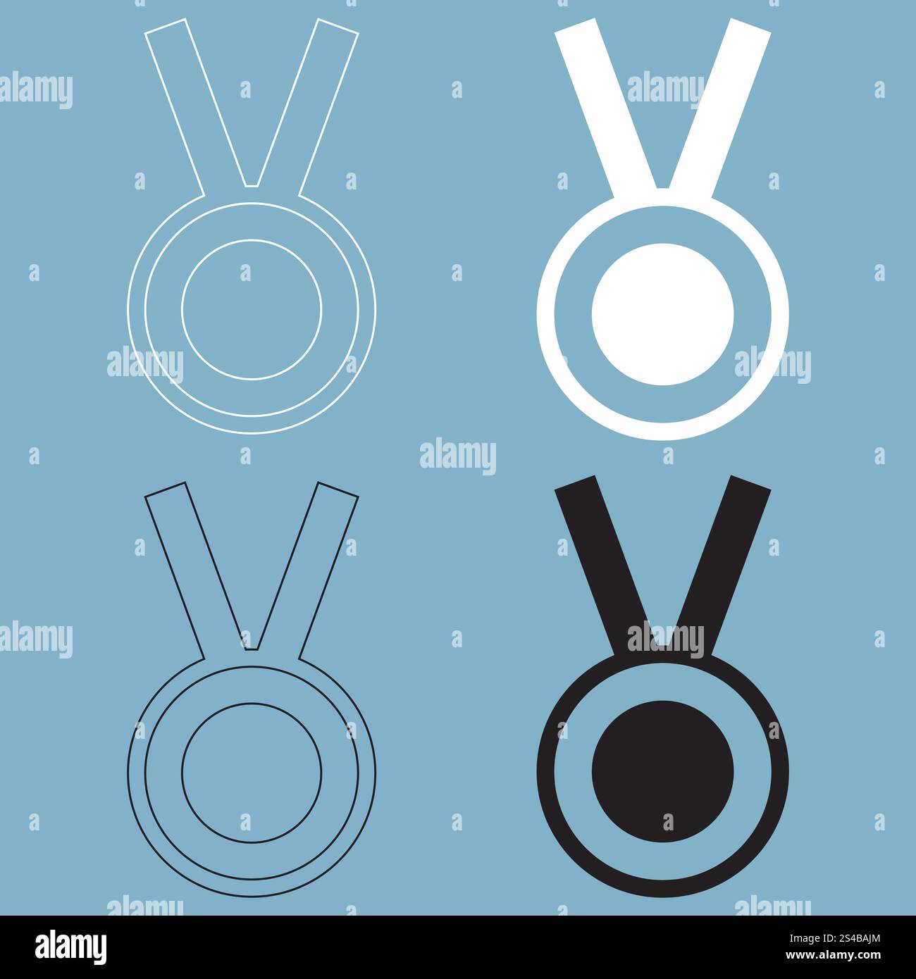 Medal icon grey Stock Vector Images - Alamy