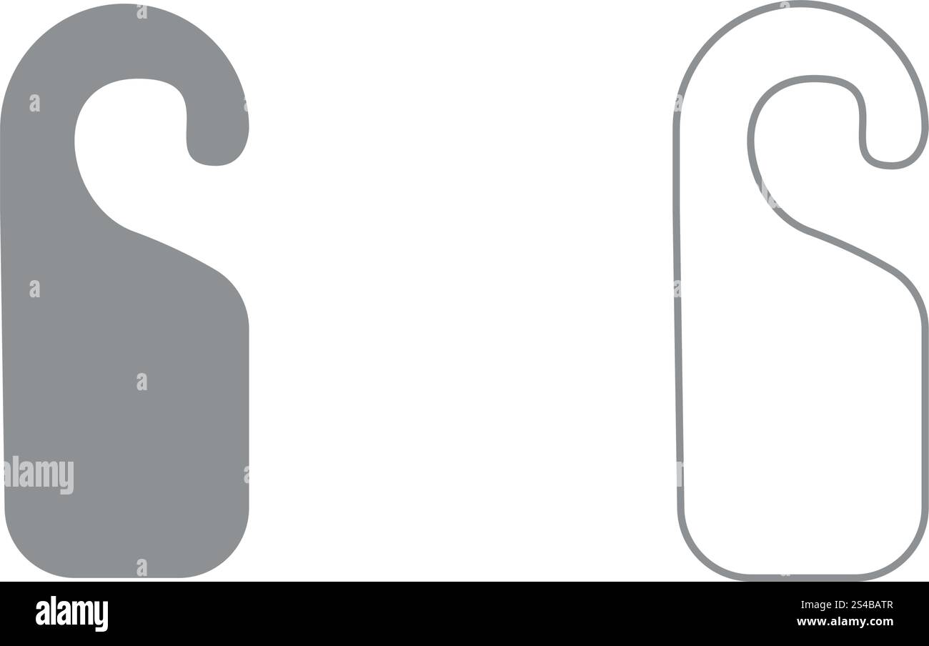 Door tag grey set icon Stock Vector Image & Art - Alamy