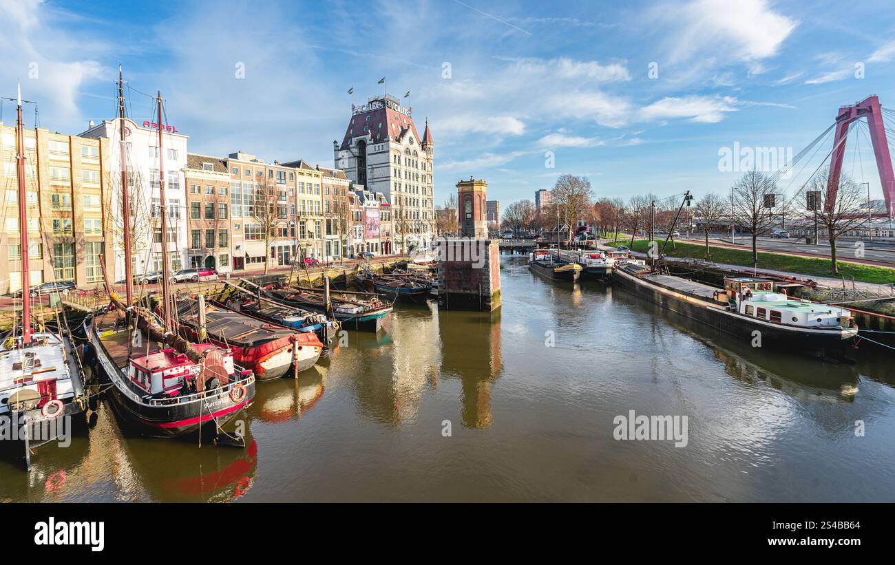 December 1, 2024. Rotterdam, Netherlands. Skyline of Rotterdam, With ...