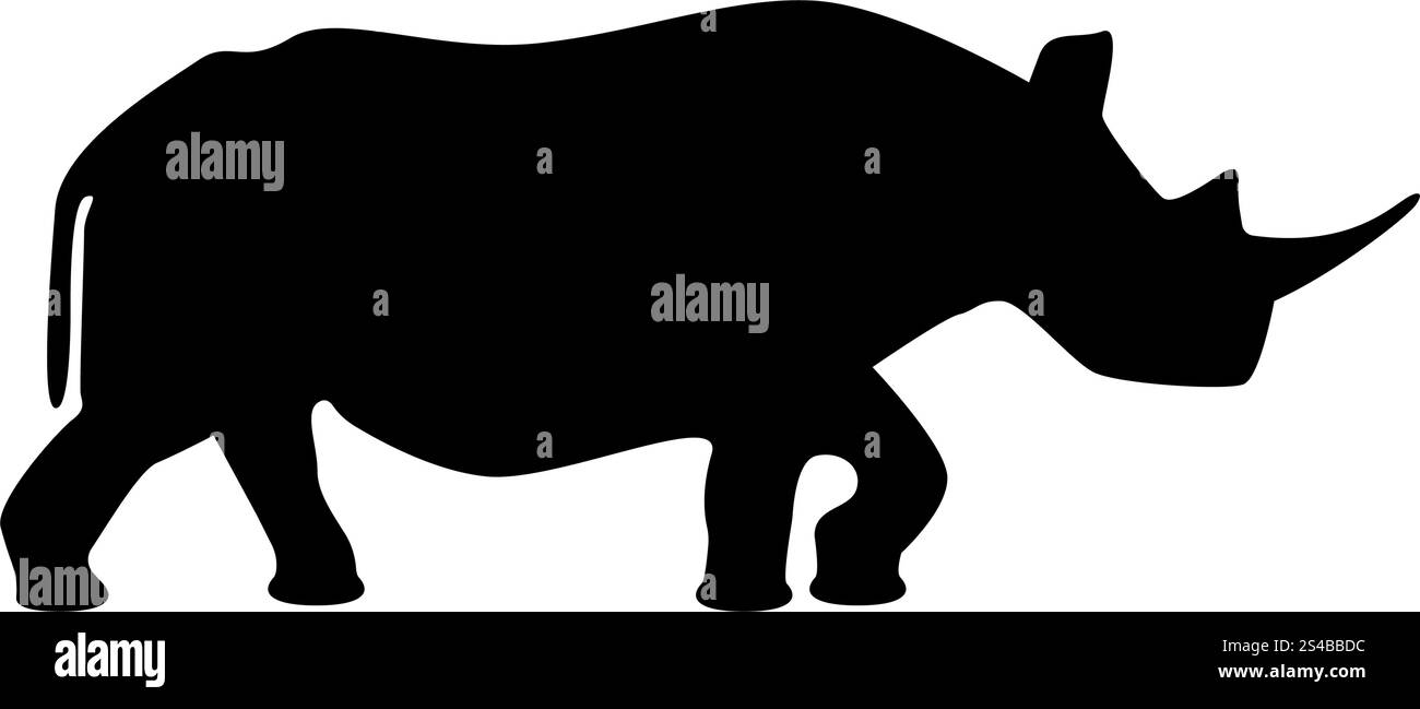 Black rhino south africa Stock Vector Images - Alamy