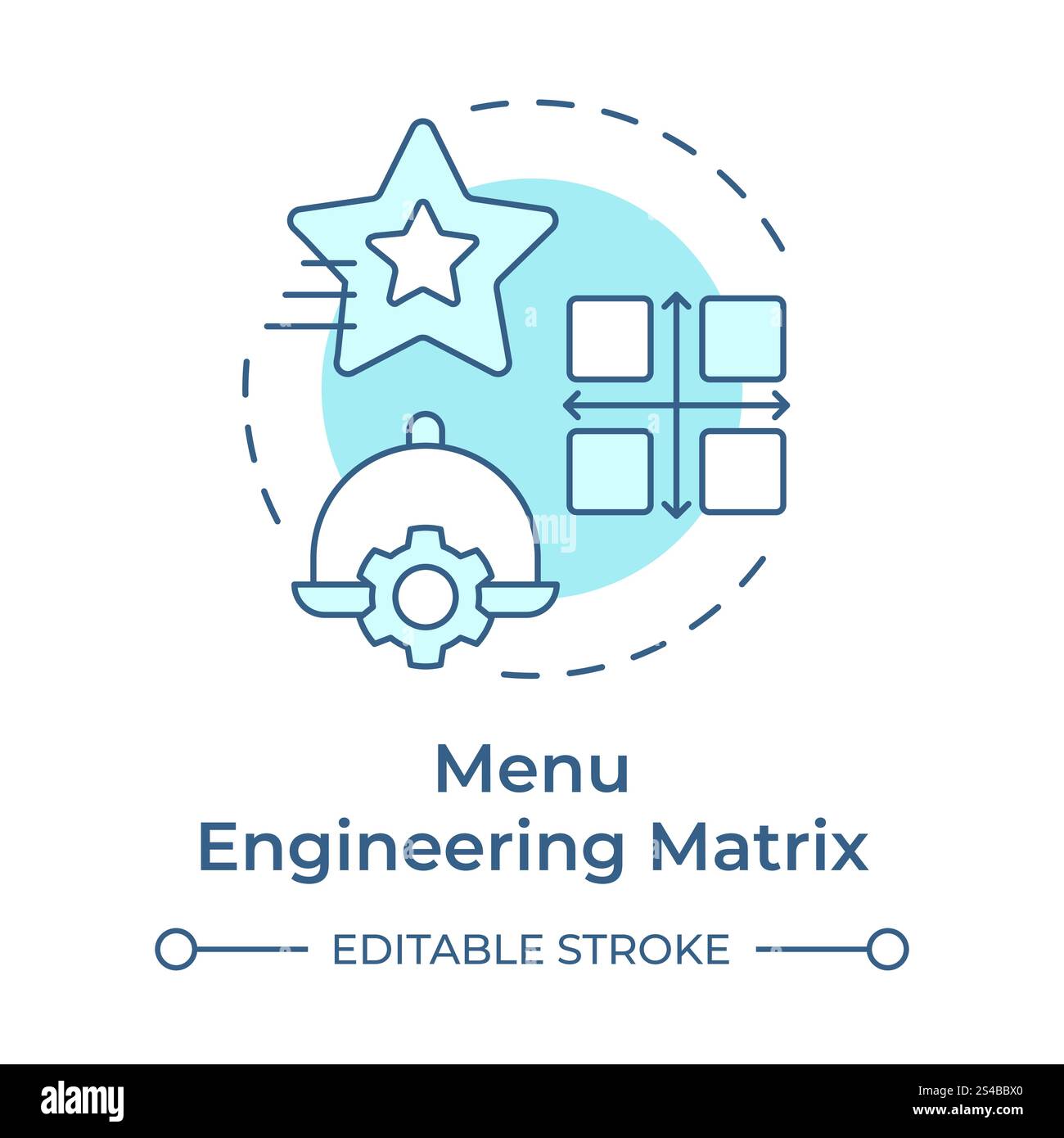 Menu engineering matrix soft blue concept icon Stock Vector Image & Art ...