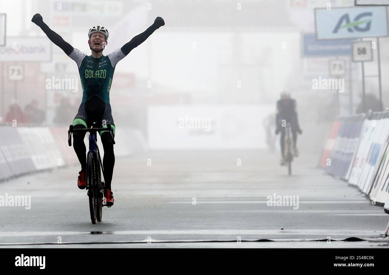 Heusden Zolder, Belgium. 11th Jan, 2025. Belgian Seppe Van den Boer ...