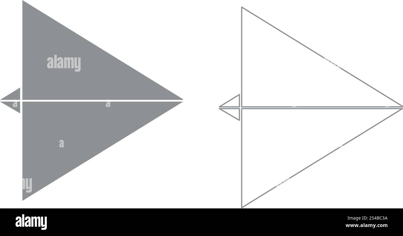 Paper airplane grey set icon Stock Vector Image & Art - Alamy