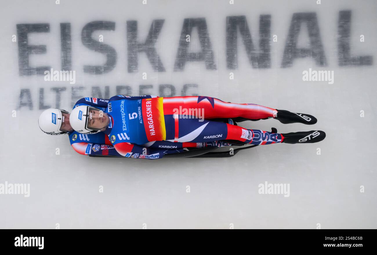 Altenberg, Germany. 11th Jan, 2025. Luge: World Cup, doubles, men, 1st ...