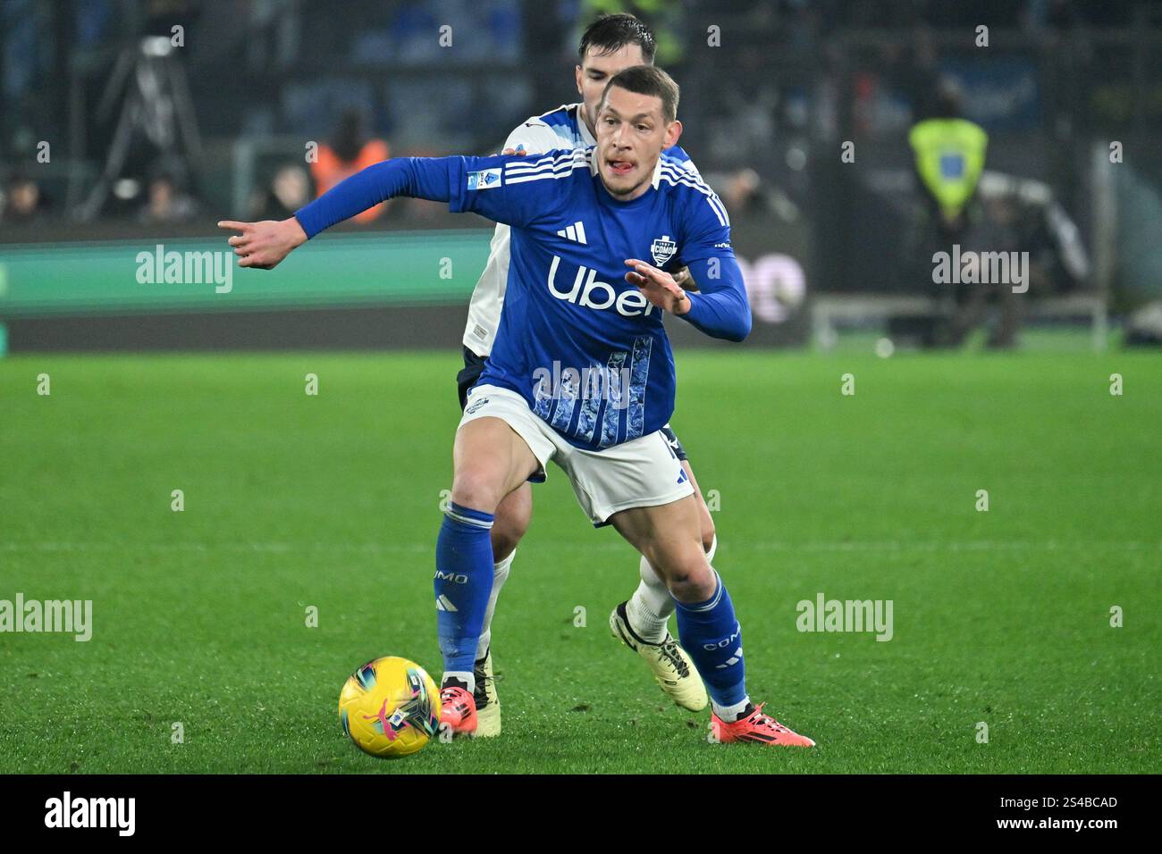 Rome, Italy. 10th Jan, 2025. Alessio Romagnoli of SS Lazio (L) and ...