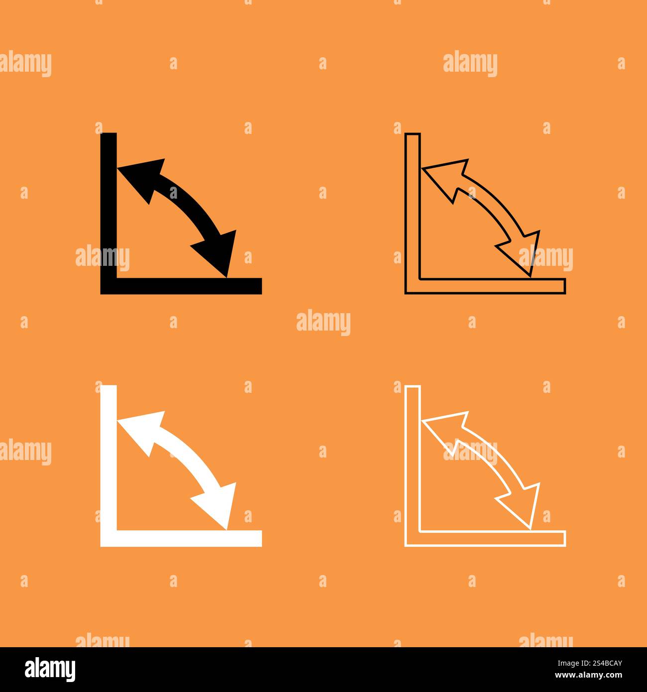 Geometry math signs symbols black and white set icon Stock Vector Image ...