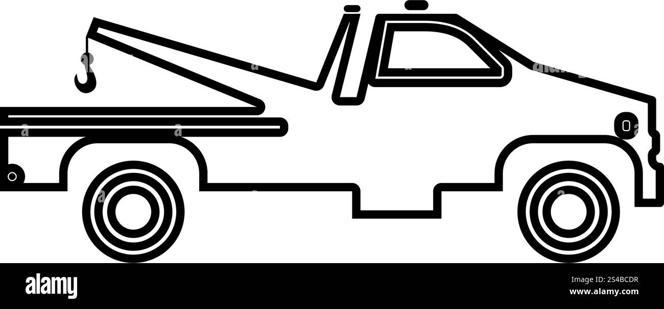 Breakdown truck black icon Stock Vector Image & Art - Alamy