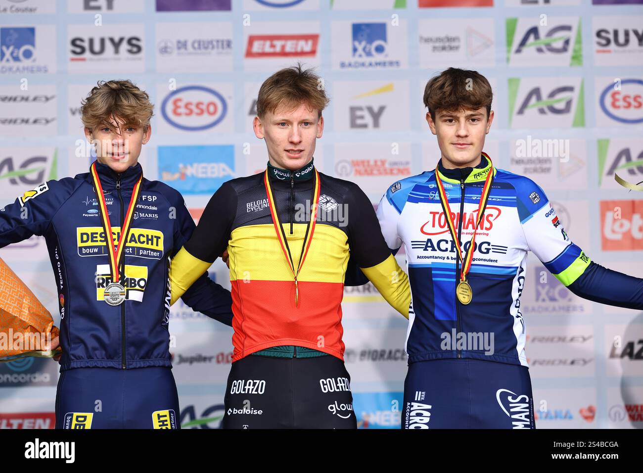 Heusden Zolder, Belgium. 11th Jan, 2025. Belgian Giel Lejeune, Belgian ...