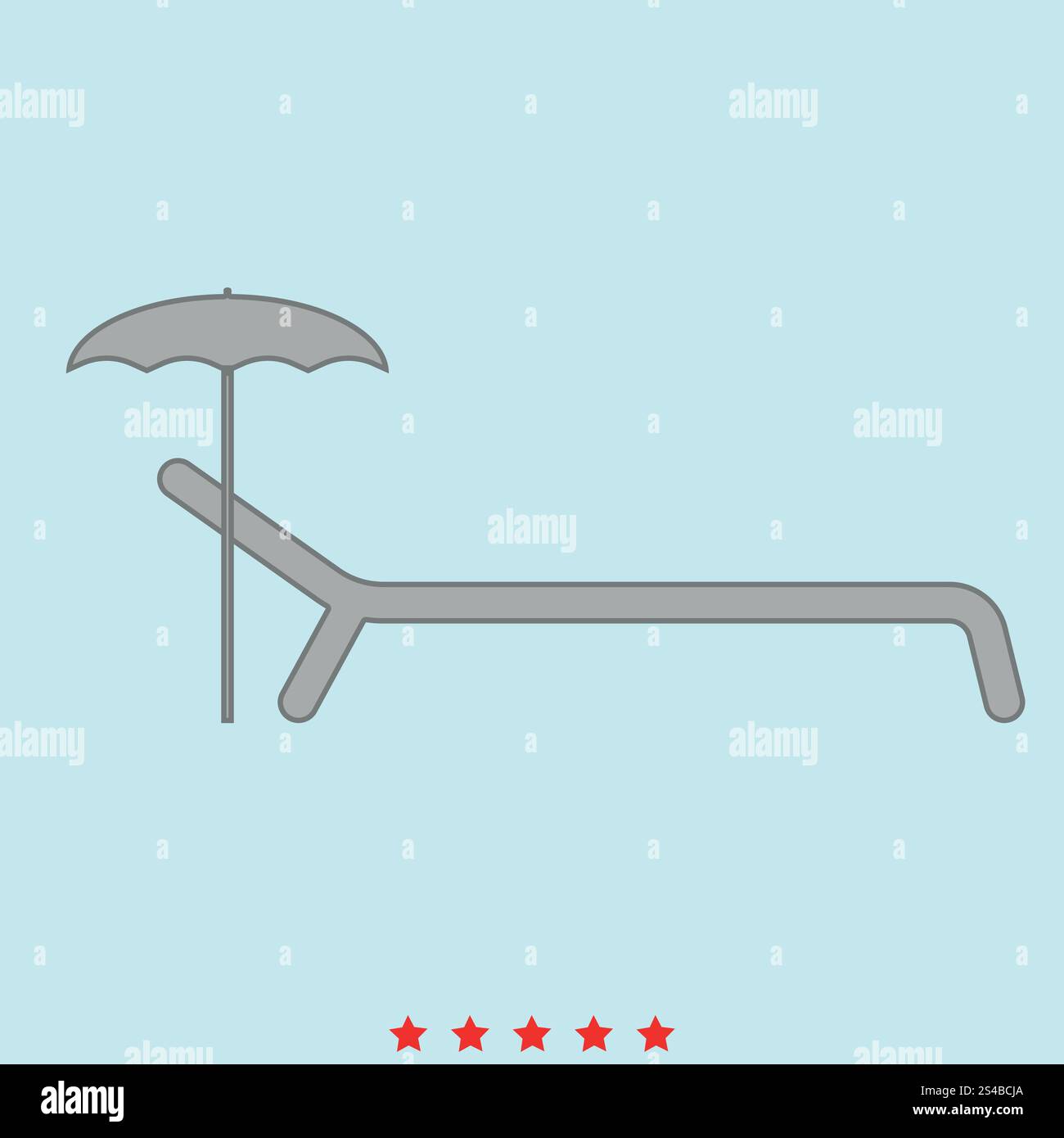 Beach deckchair sunshine Stock Vector Images - Alamy