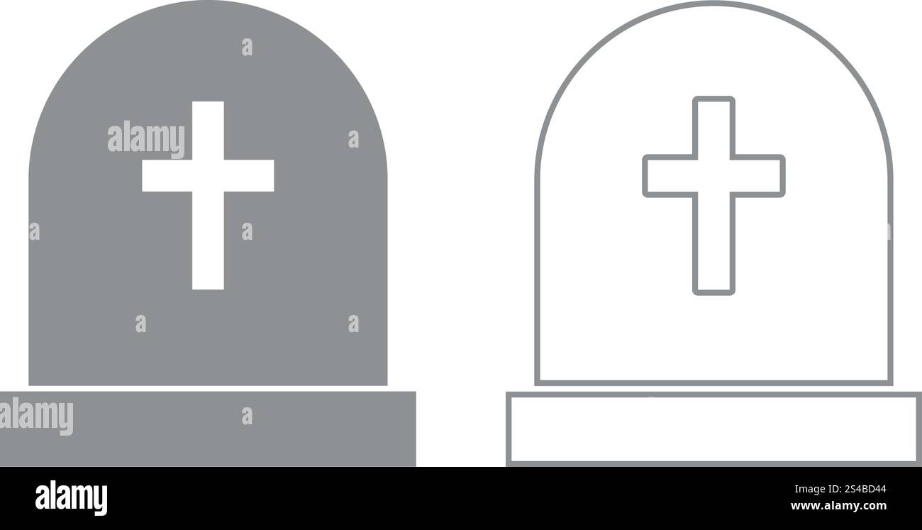 Tomb stone icon. Grey set .. Tomb stone icon. It is grey set Stock ...