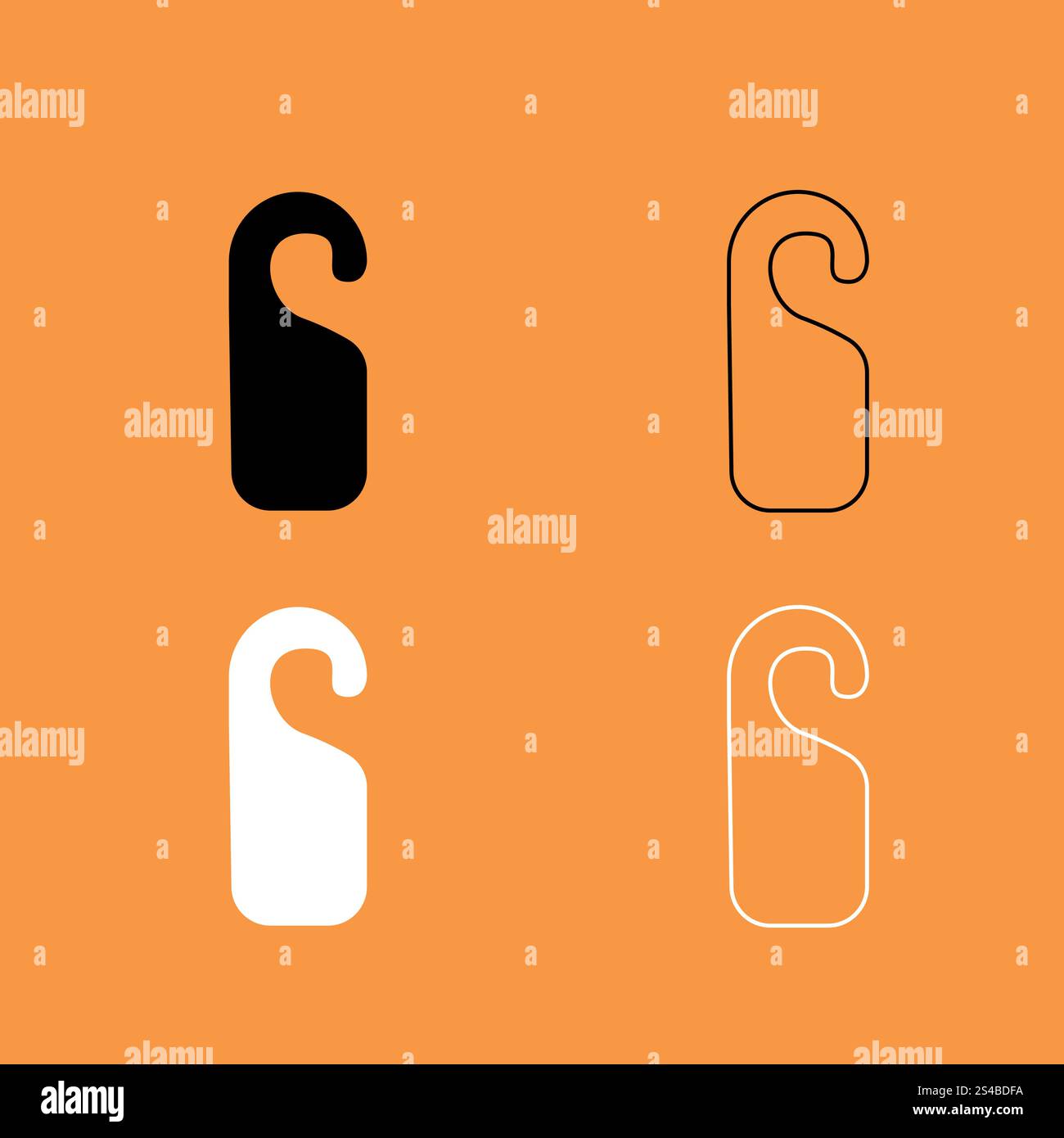 Door tag black and white set icon Stock Vector Image & Art - Alamy