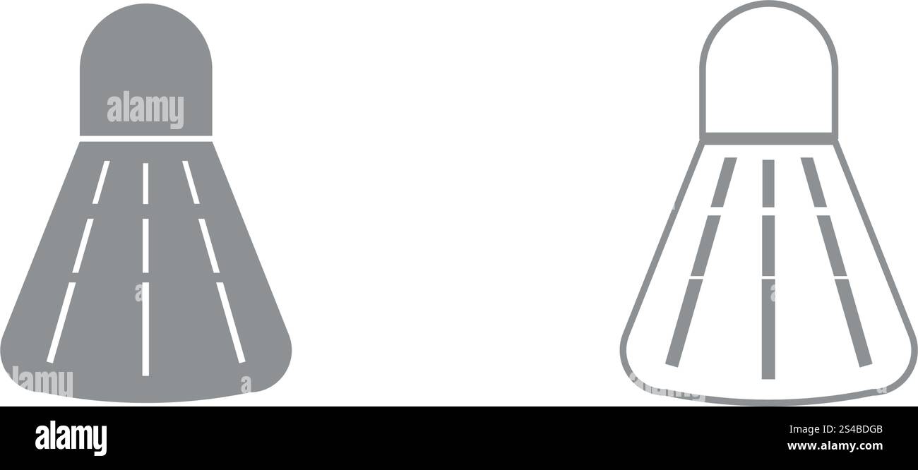 Badminton shuttlecock grey set icon Stock Vector Image & Art - Alamy