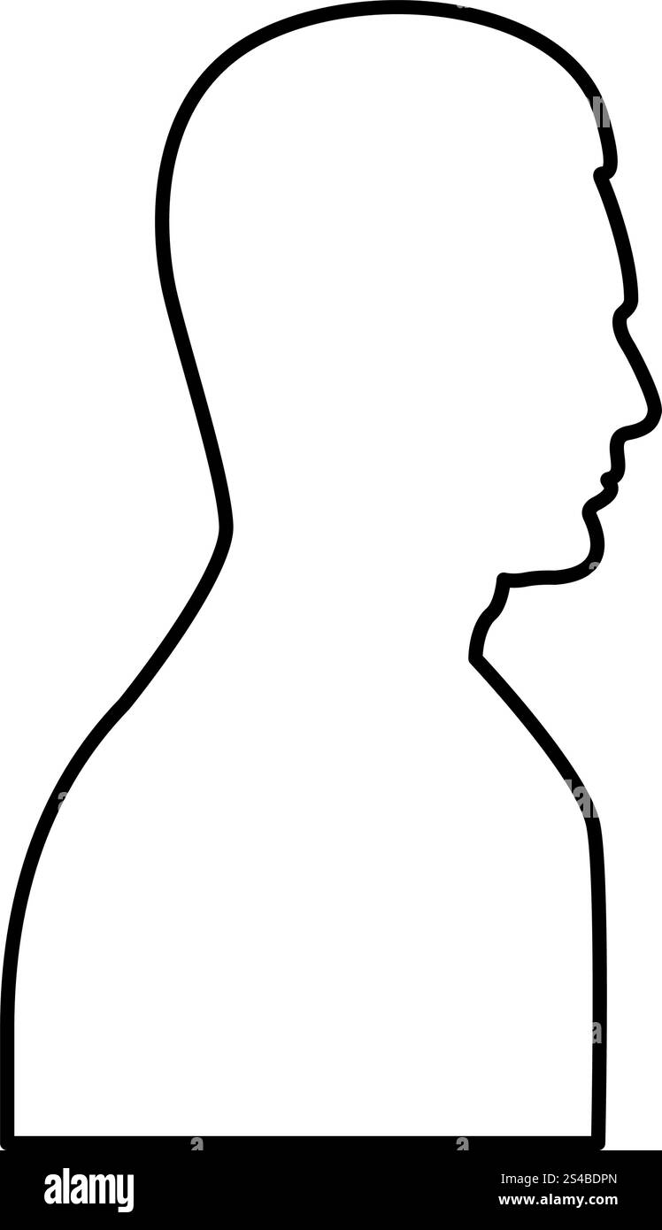 Profile side view portrait black icon Stock Vector Image & Art - Alamy