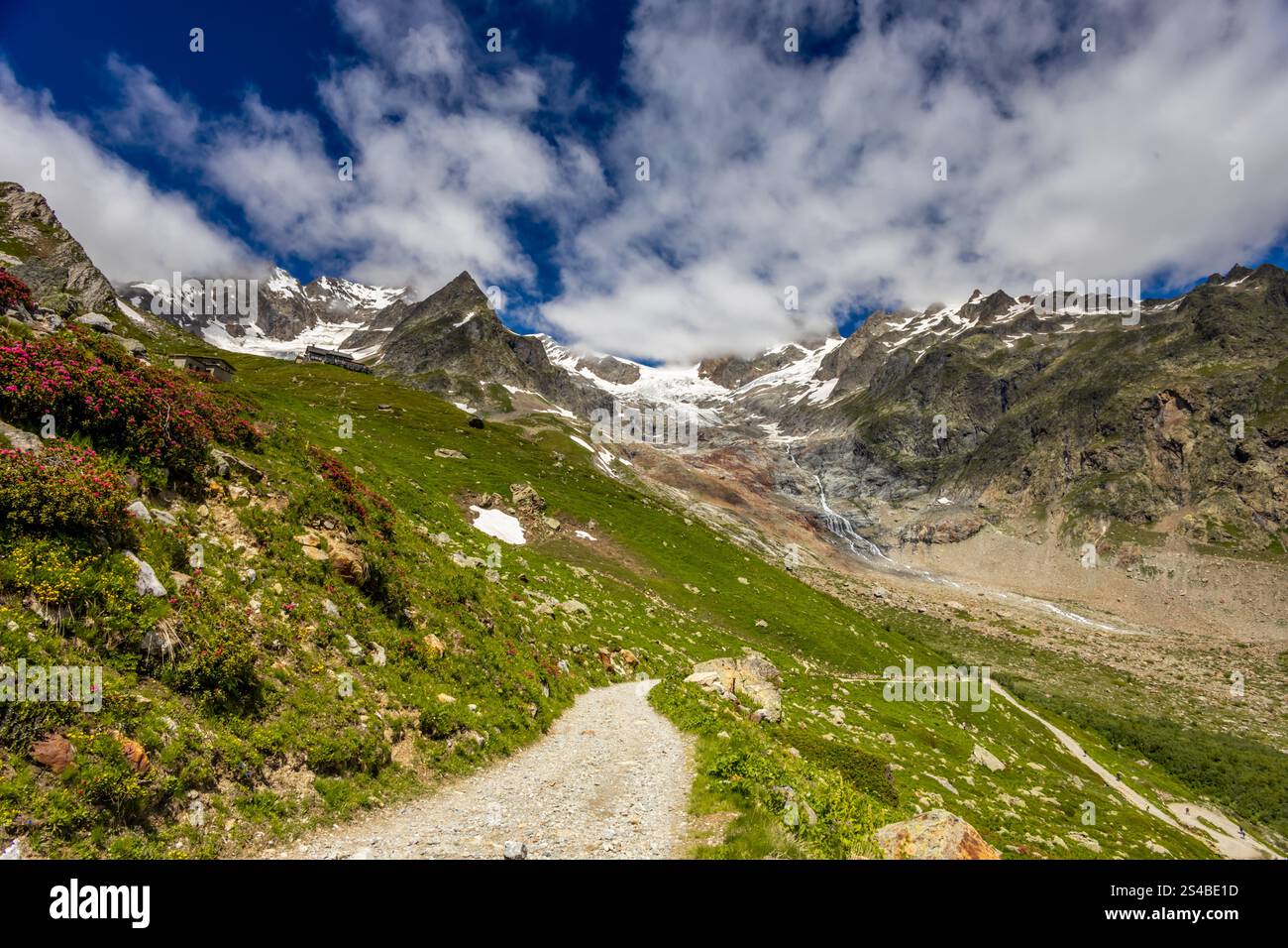 Val Veny mountain landscape in Courmayeur, italian Alps on Tour du Mont ...