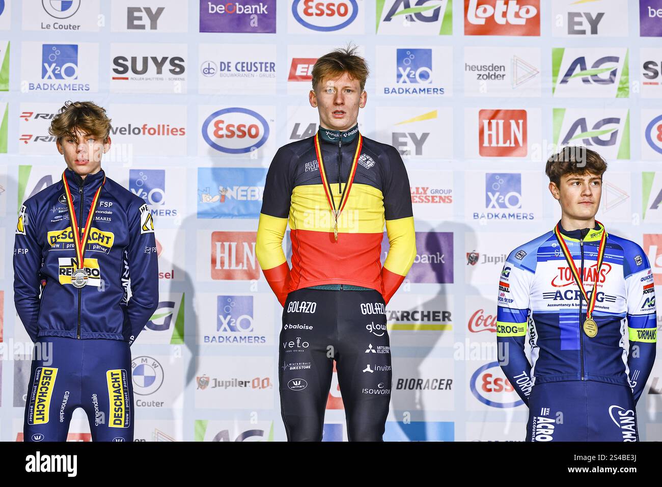 Heusden Zolder, Belgium. 11th Jan, 2025. Belgian Giel Lejeune, Belgian ...