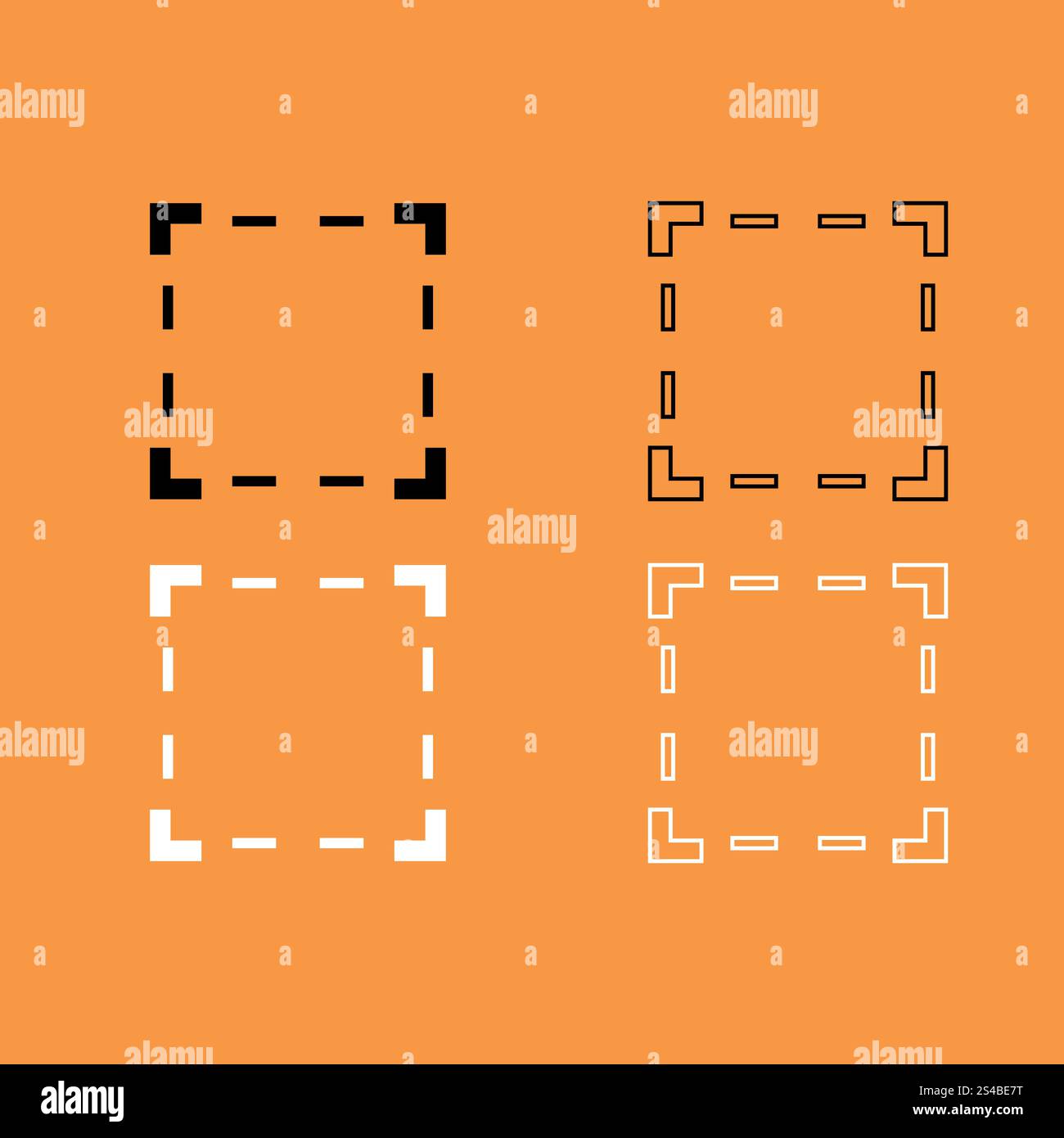 Crop black and white set icon Stock Vector Image & Art - Alamy