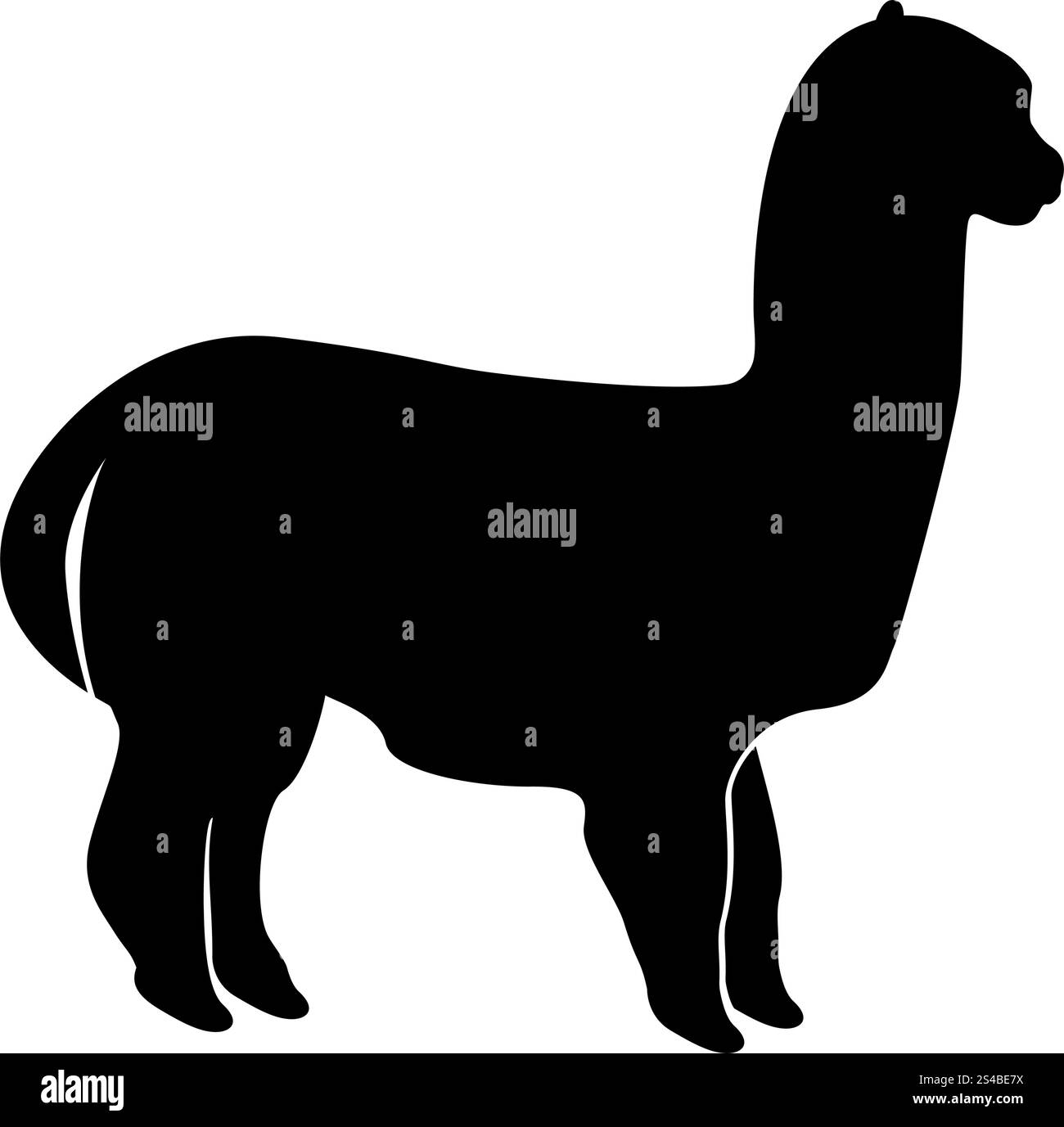 Alpaca black icon hi-res stock photography and images - Alamy