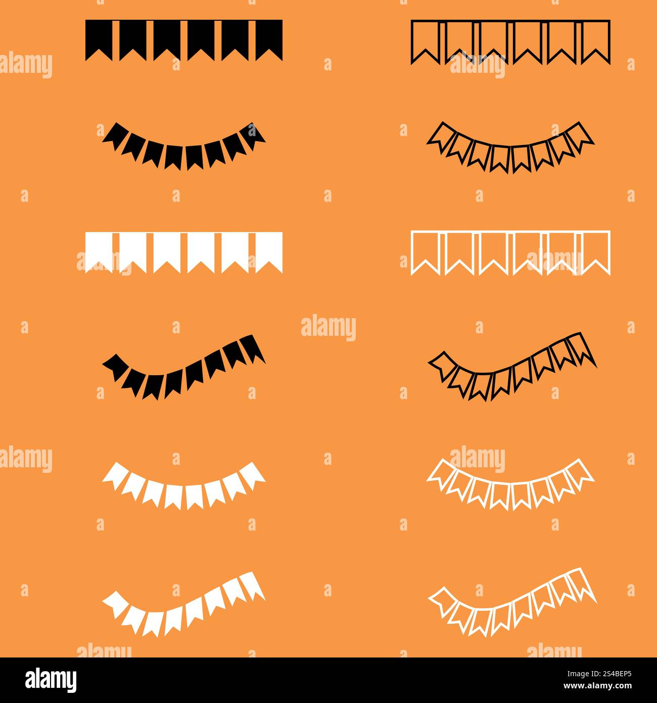 Flag ribbons black and white set icon Stock Vector Image & Art - Alamy