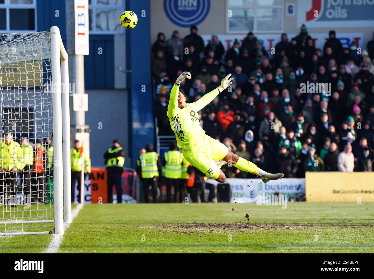 Ross County goalkeeper Jordan Amissah makes a save during the William ...