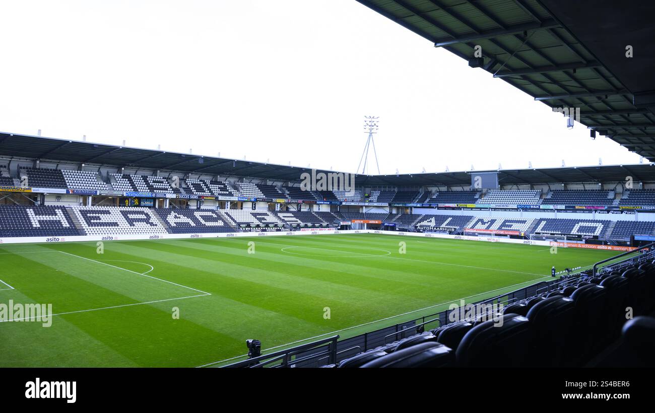 ALMELO - Overview of Heracles stadium prior to the Dutch Eredivisie ...
