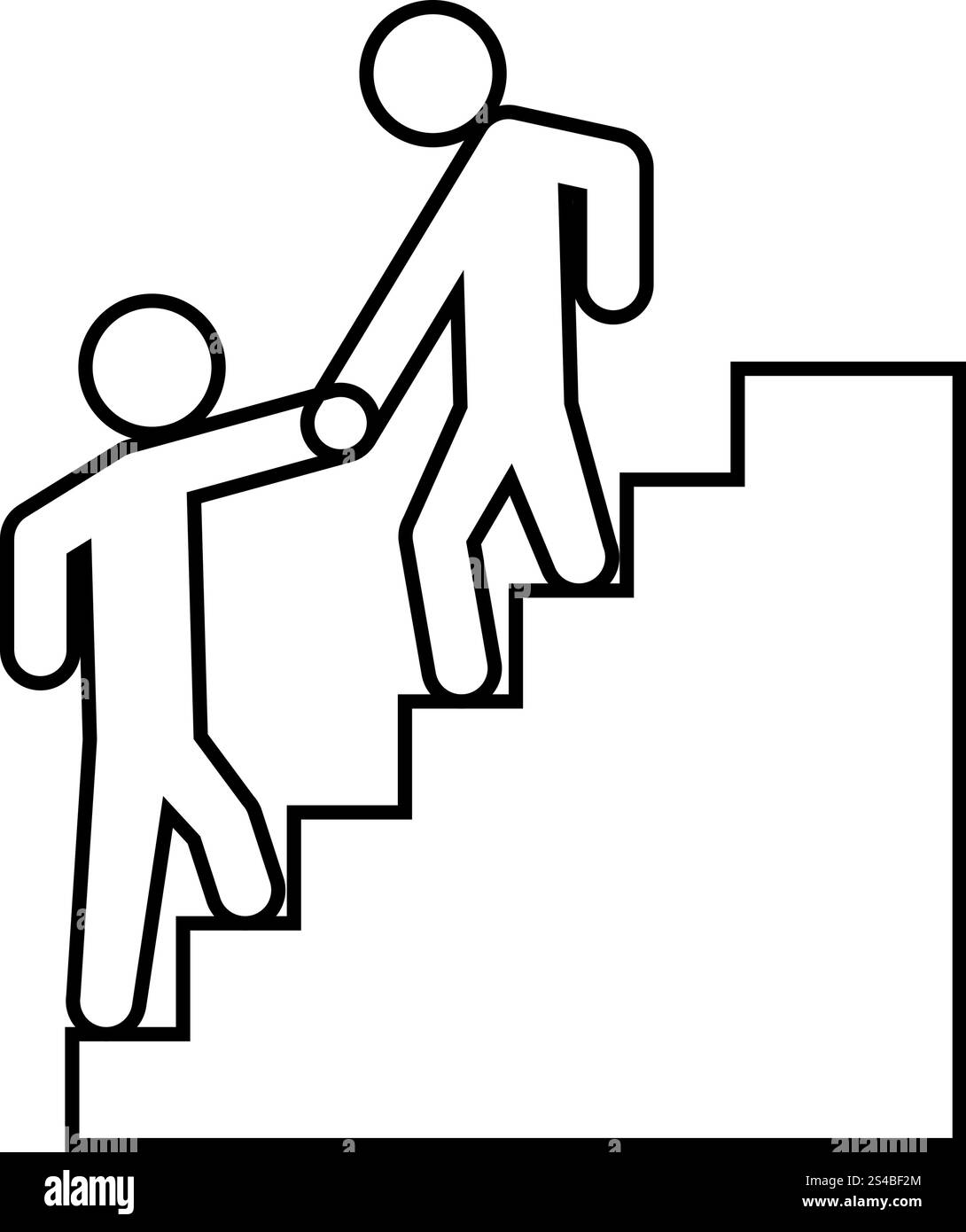 Man helping climb other man black icon Stock Vector Image & Art - Alamy