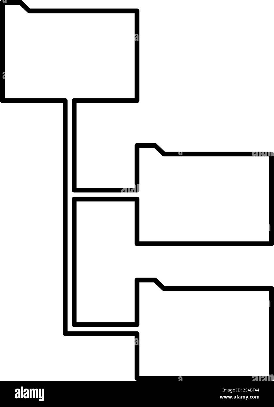 Folder structure black icon Stock Vector Image & Art - Alamy