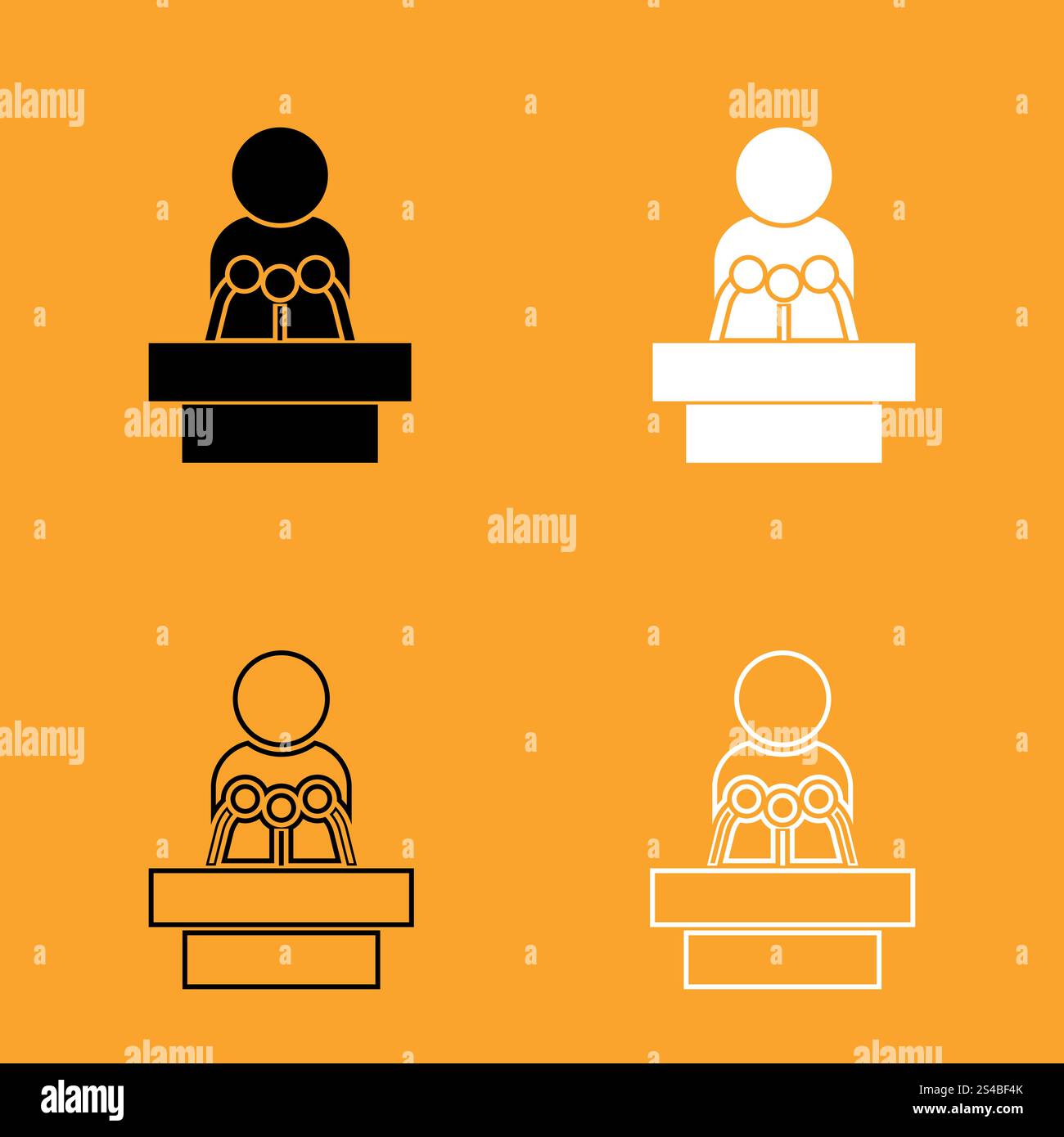 Man speaking from the rostrum icon Stock Vector Image & Art - Alamy