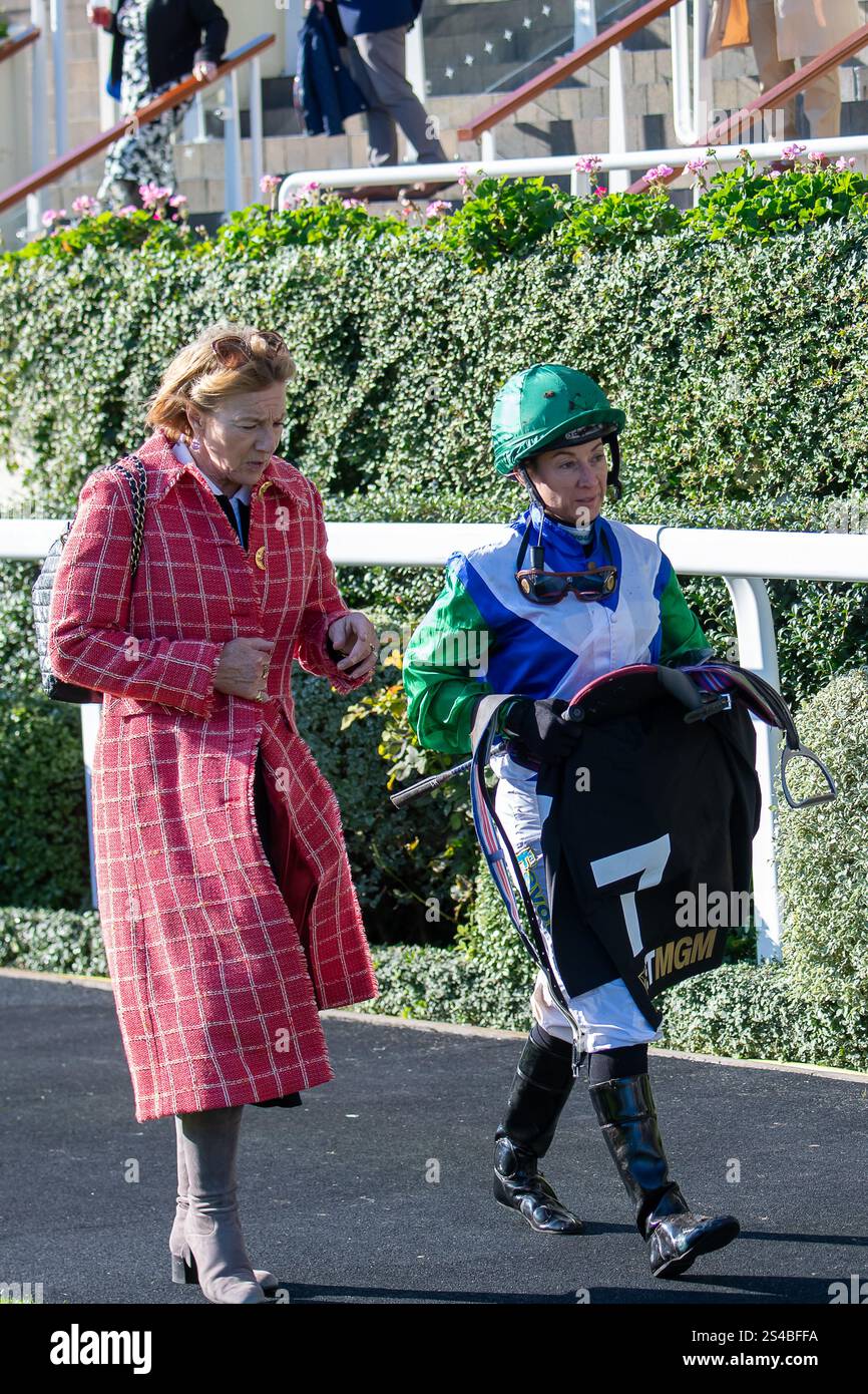 Ascot, Berkshire, UK. 5th October, 2024. Trainer Maureen Haggas with ...