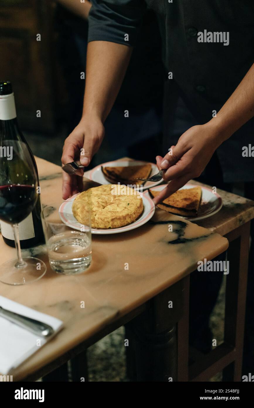 Traditional Argentinian catholic food. Closeup view of puff pastry tuna ...